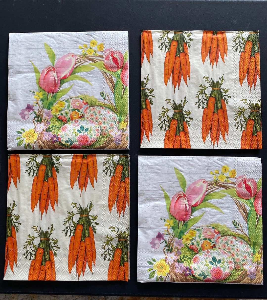 4 Individual Luncheon Decoupage Napkins-easter Decoupage Napkins-spring ...