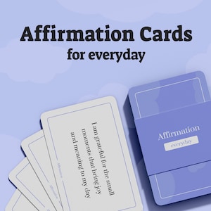 50 Everyday Affirmation Cards Printable I Am Enough One Day at a Time ...