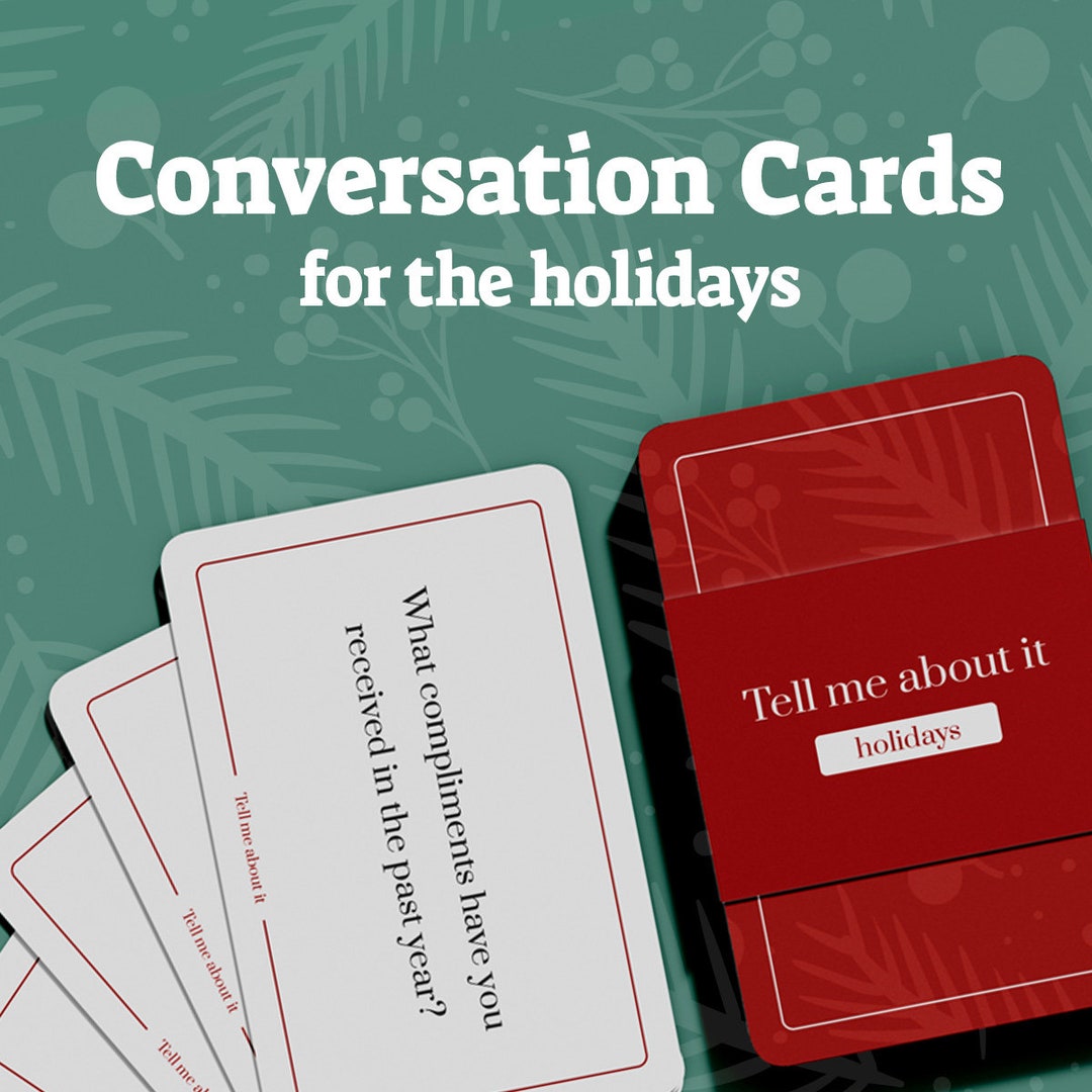50 Conversation Cards Holidays | Therapy Questions | Icebreaker ...