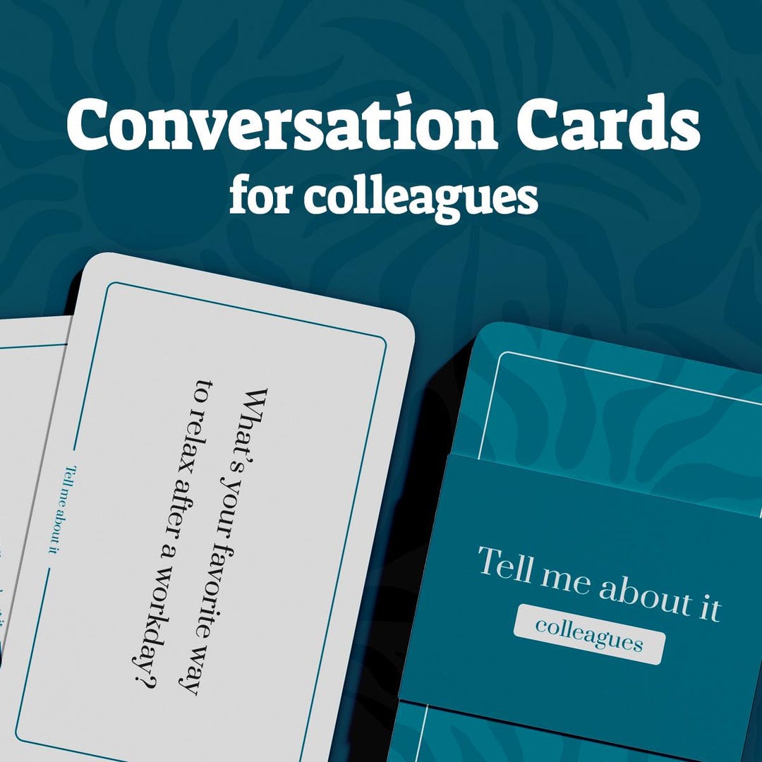 50 Conversation Cards Colleagues therapy Questions Icebreaker ...