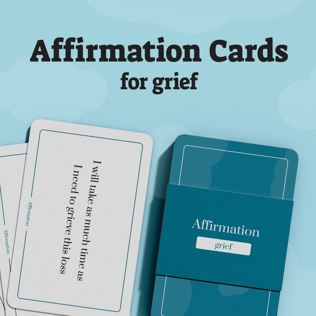 50 Grief Affirmation Cards Printable Digital Affirmation Cards Grief ...