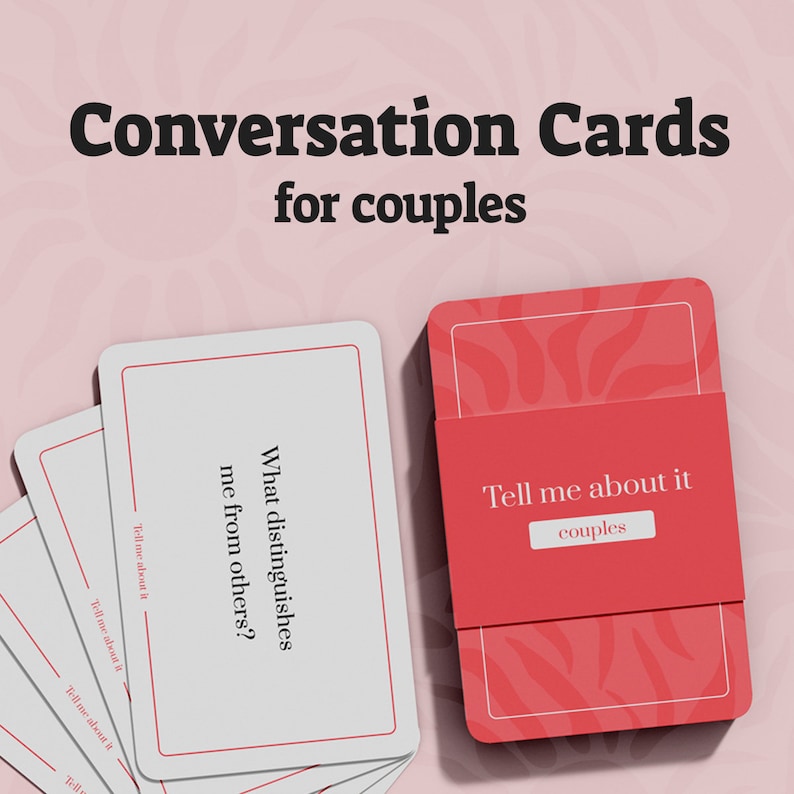 50 Conversation Cards Couples Communication Cards Date Cards Therapy ...