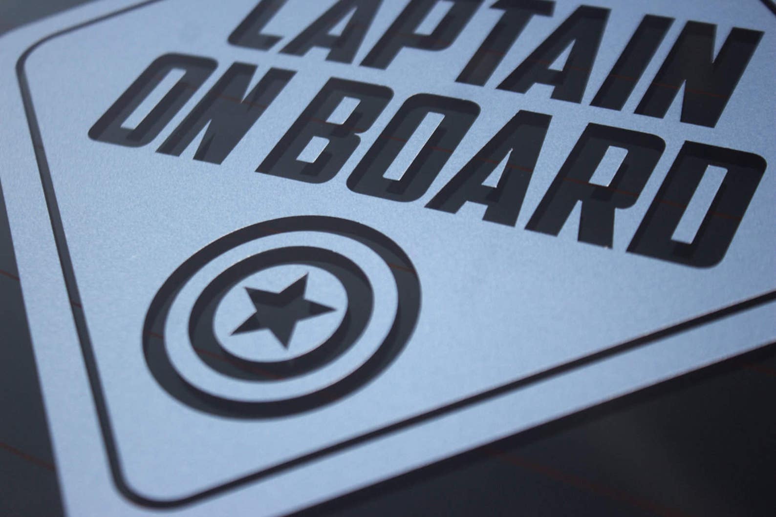 Little Captain on Board Decal Sticker, Metallic, Blue, Special, Baby ...