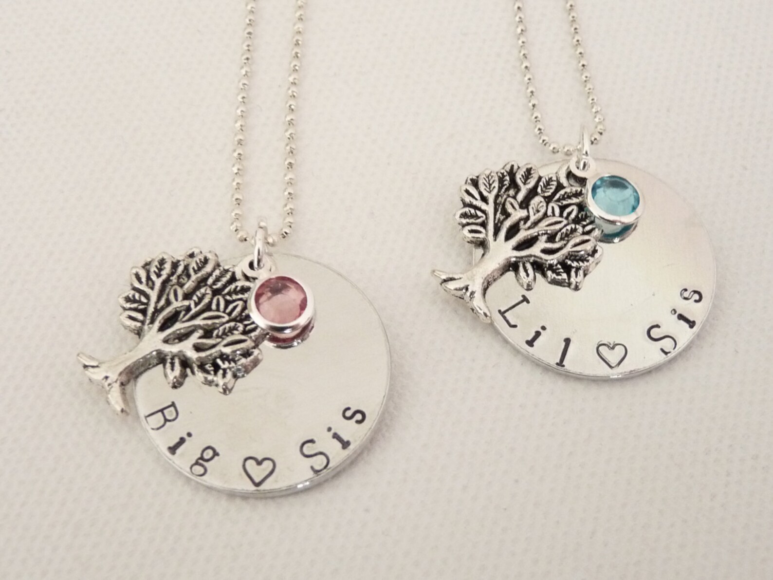 SISTERS JEWELLERY SET 2pcs for Little & Big Sis Family Tree Necklaces ...
