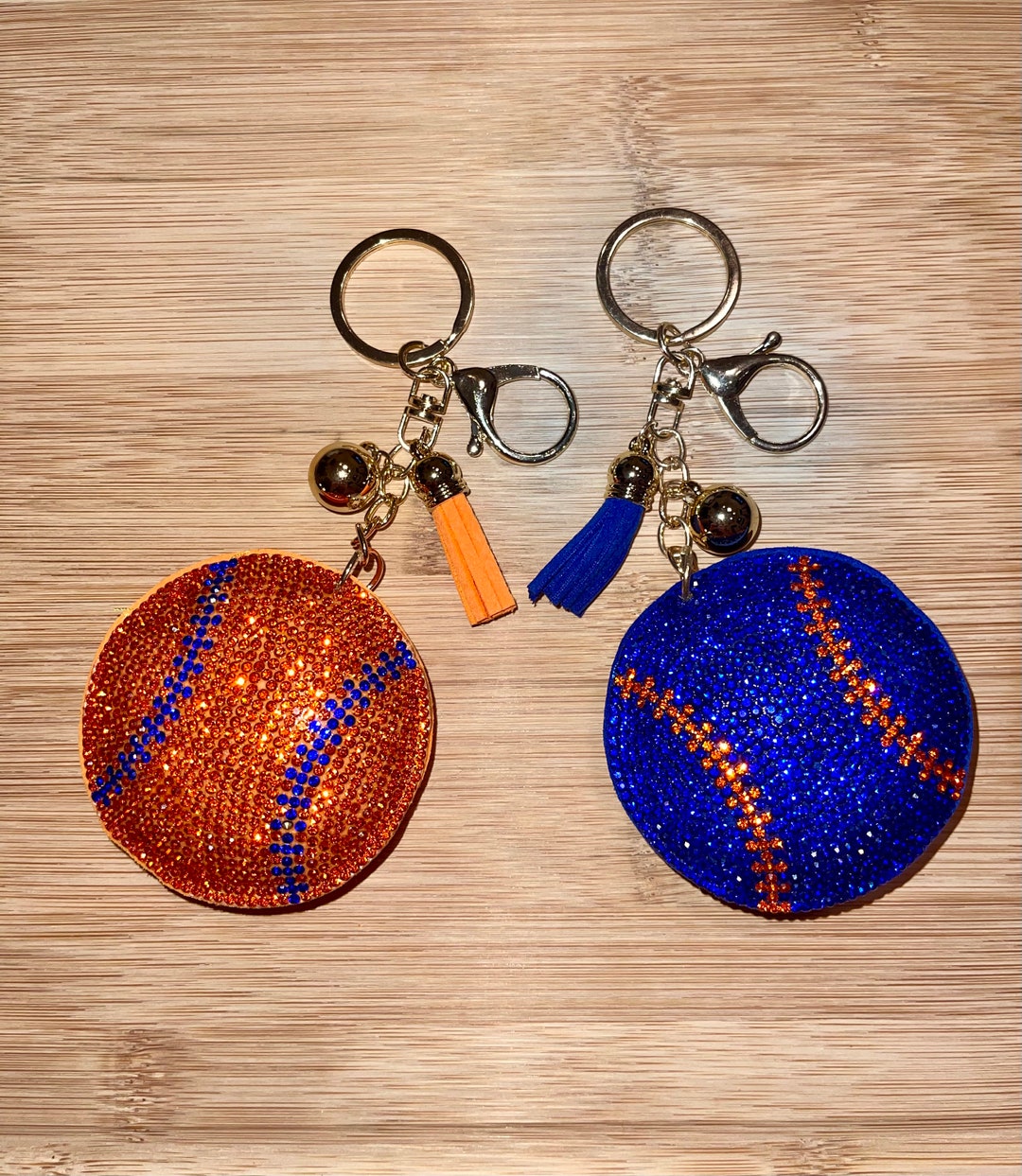 Baseball Bling Keychains - Etsy