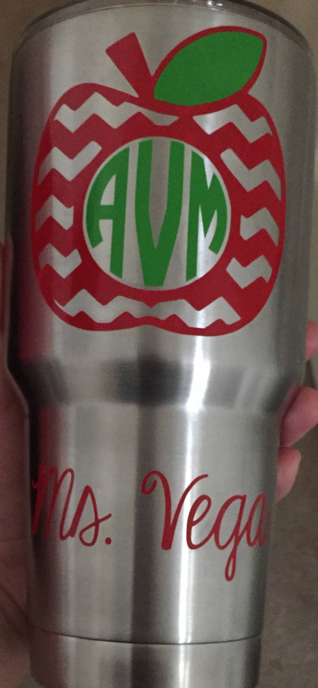 Teacher Monogram Decal - Etsy