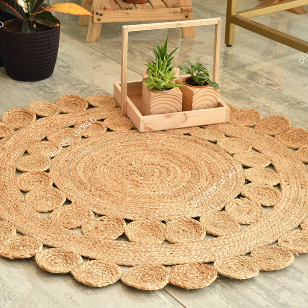 Round Boho Rug - Etsy