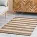 Custom Size Boho Jute Rug, Jute Runner Rug, Textured Stripe Rug ...