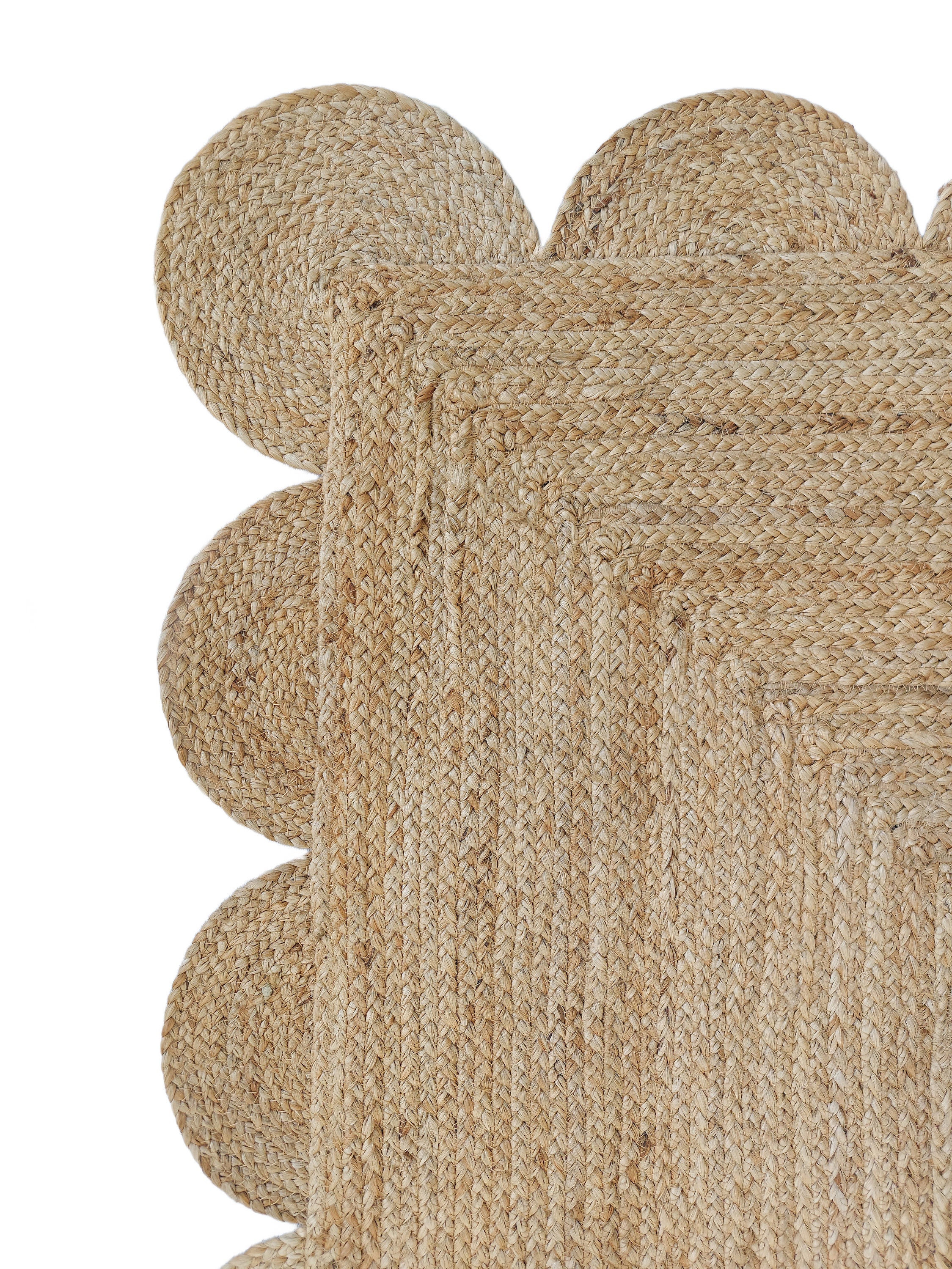 Scalloped Jute Rug, Natural Scallop Rug, Scalloped Edge Rug, Jute Area ...