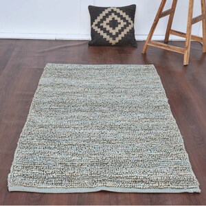 3x5 Feet Textured Natural Jute Area Rug Navy Jute Loop Rug - Etsy