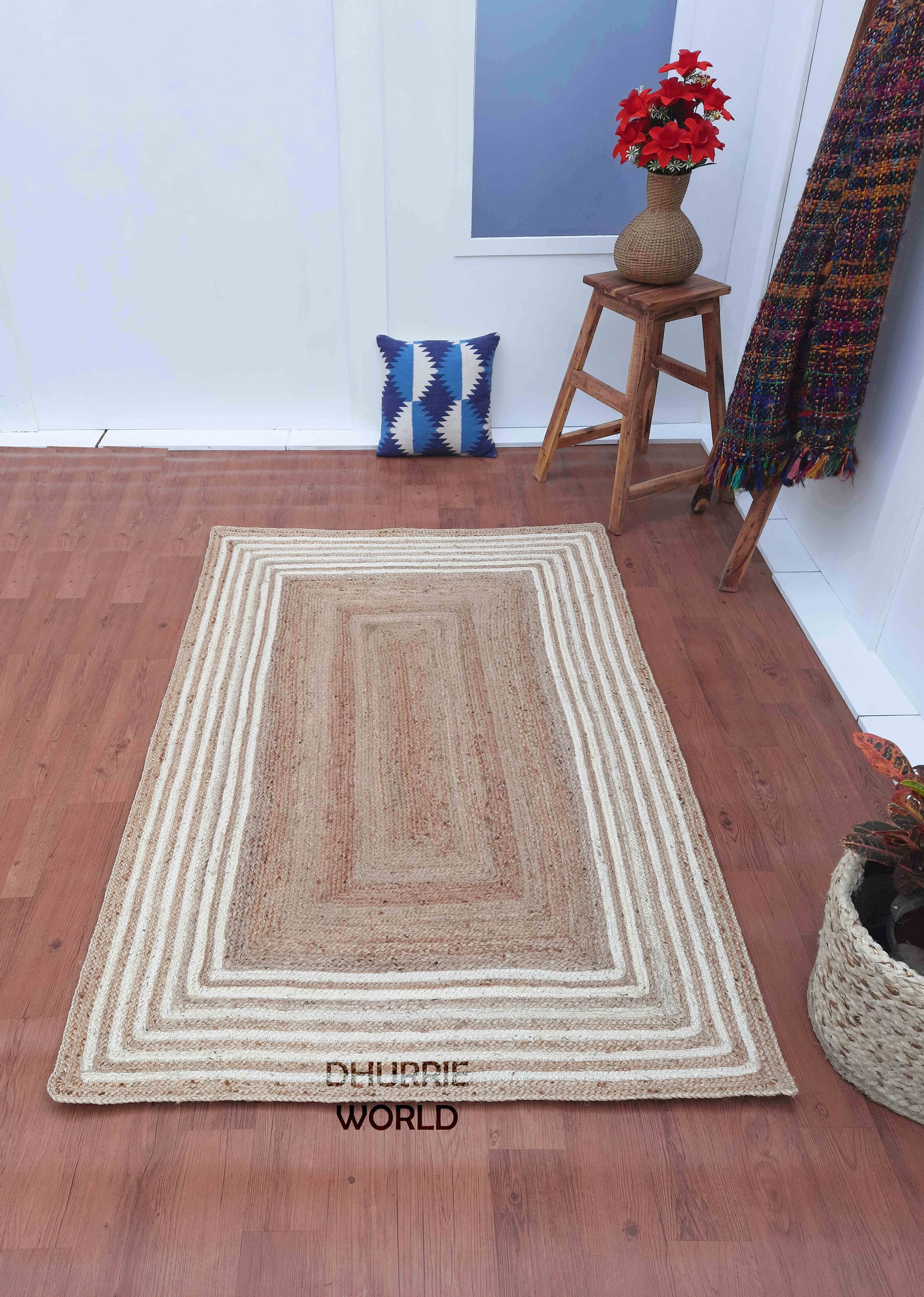 8x10 9x12 Natural Jute Braided Rug off White Jute Area Rug - Etsy