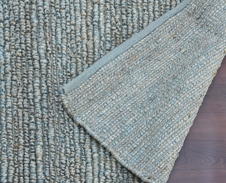 3x5 Feet Textured Natural Jute Area Rug Navy Jute Loop Rug - Etsy