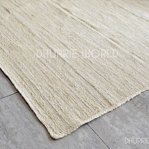 Off White Bohemian Jute Rug, Natural Jute Rug, Bohemian Rug, Handmade ...