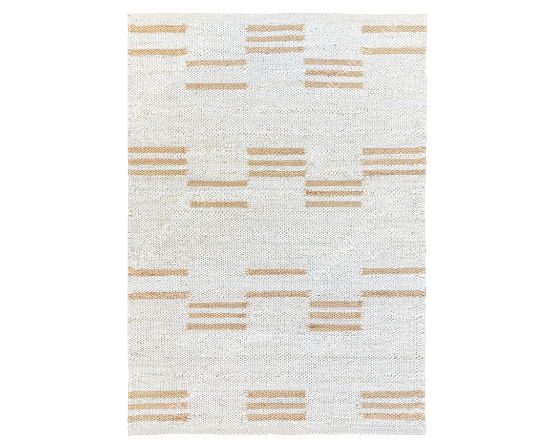 Textured Boho Jute Rug, Jute Runner Rug, Striped Jute Rug, Natural Jute ...