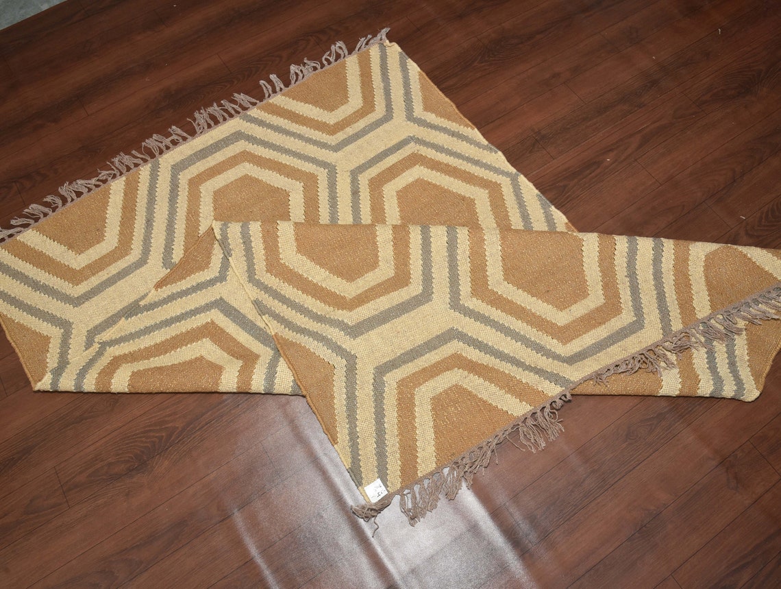 Jute Kilim Rug Wool & Jute Rug 4x6 Rug Handwoven Kilim Rug - Etsy