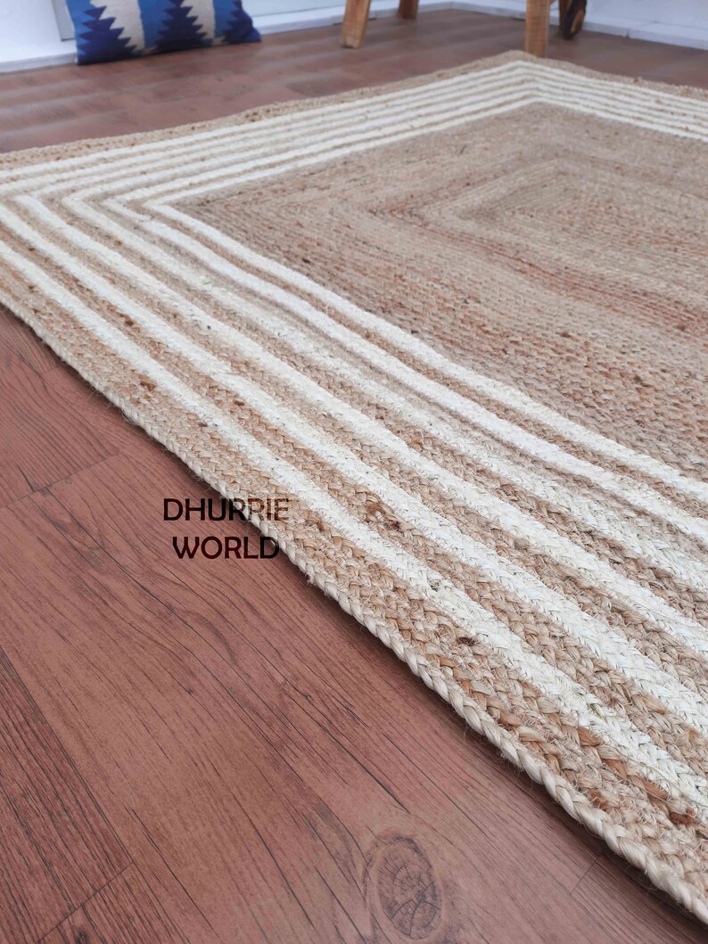 8x10 9x12 Natural Jute Braided Rug off White Jute Area Rug - Etsy