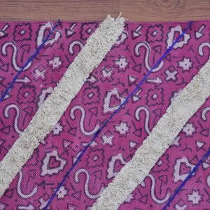 Pink Printed Rug 3x5 African Tribal Pattern Rug Handmade Dhurie Kilim ...