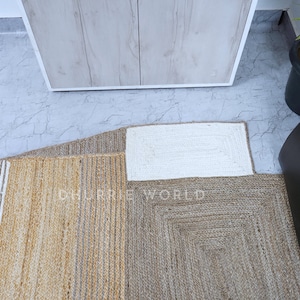 Jute Shape Rug, Modern Jute Rug, Irregular Shaped Rug, Indian Jute Area ...