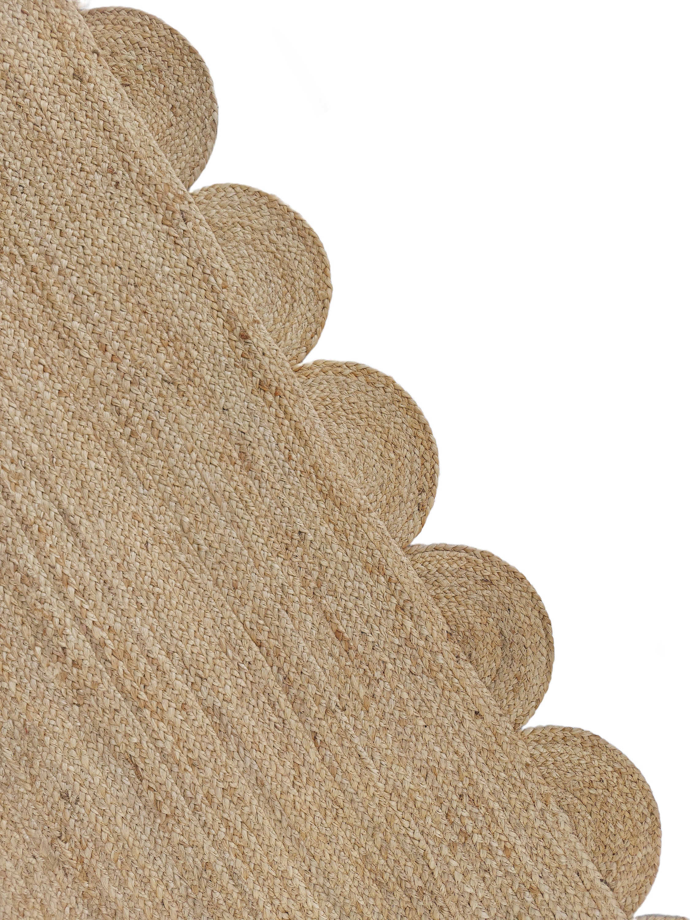 Scalloped Jute Rug, Natural Scallop Rug, Scalloped Edge Rug, Jute Area ...