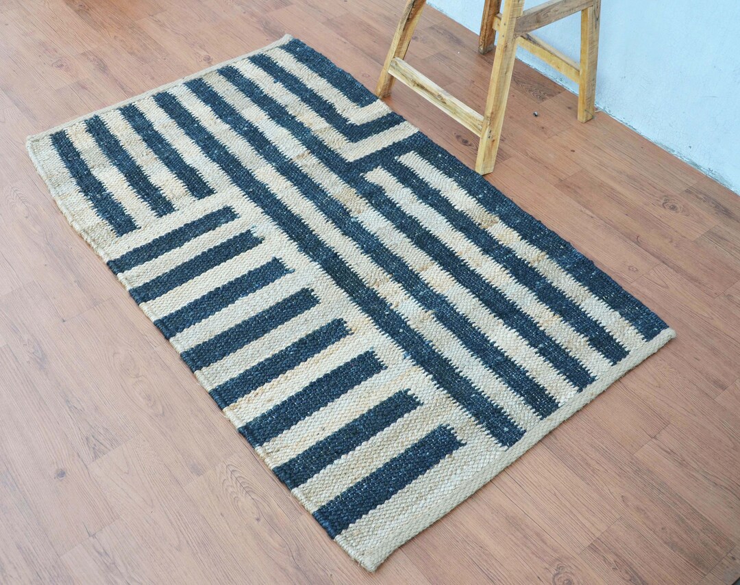Handwoven Jute Area Rug, 3x5 Rug, Area Rug, Natural Fiber Rug, Floor ...