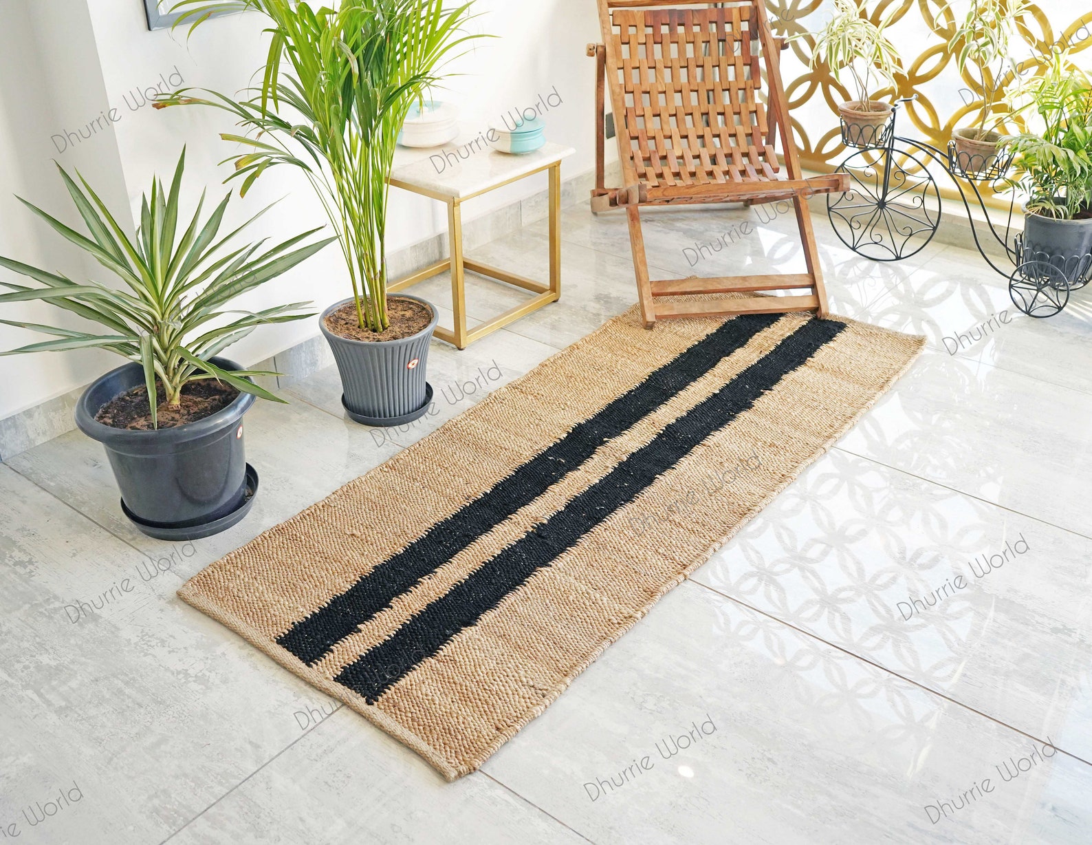 Jute Hallway Runner Boho Natural Jute Runner Rug Bohemian - Etsy