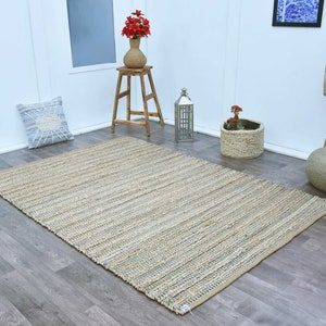 5x7.5 Feet Natural Jute Rug Jute Area Rug Natural Textured - Etsy