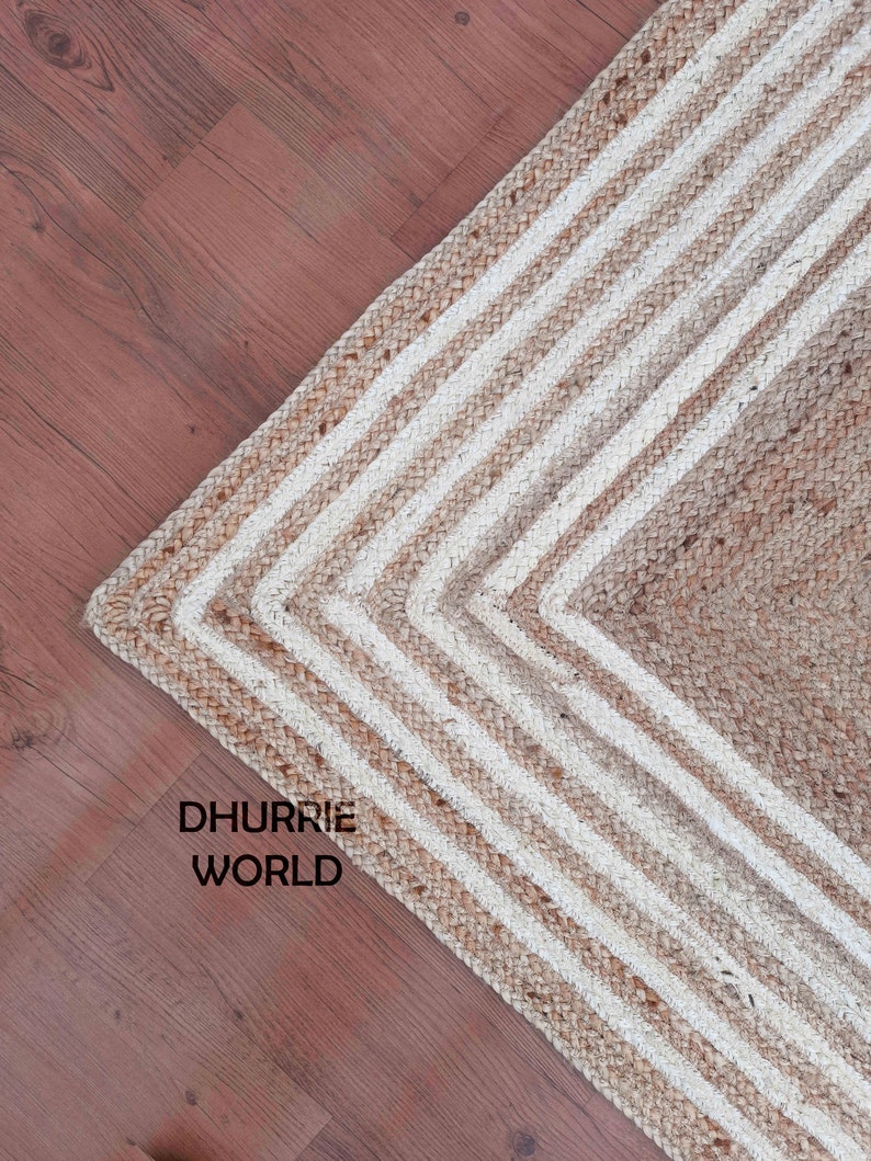 8x10 9x12 Natural Jute Braided Rug off White Jute Area Rug - Etsy