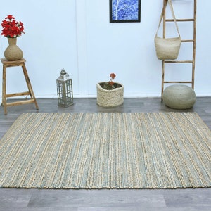5x7.5 Feet Natural Jute Rug Jute Area Rug Natural Textured - Etsy
