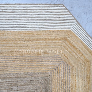 Jute Shape Rug, Modern Jute Rug, Irregular Shaped Rug, Indian Jute Area ...