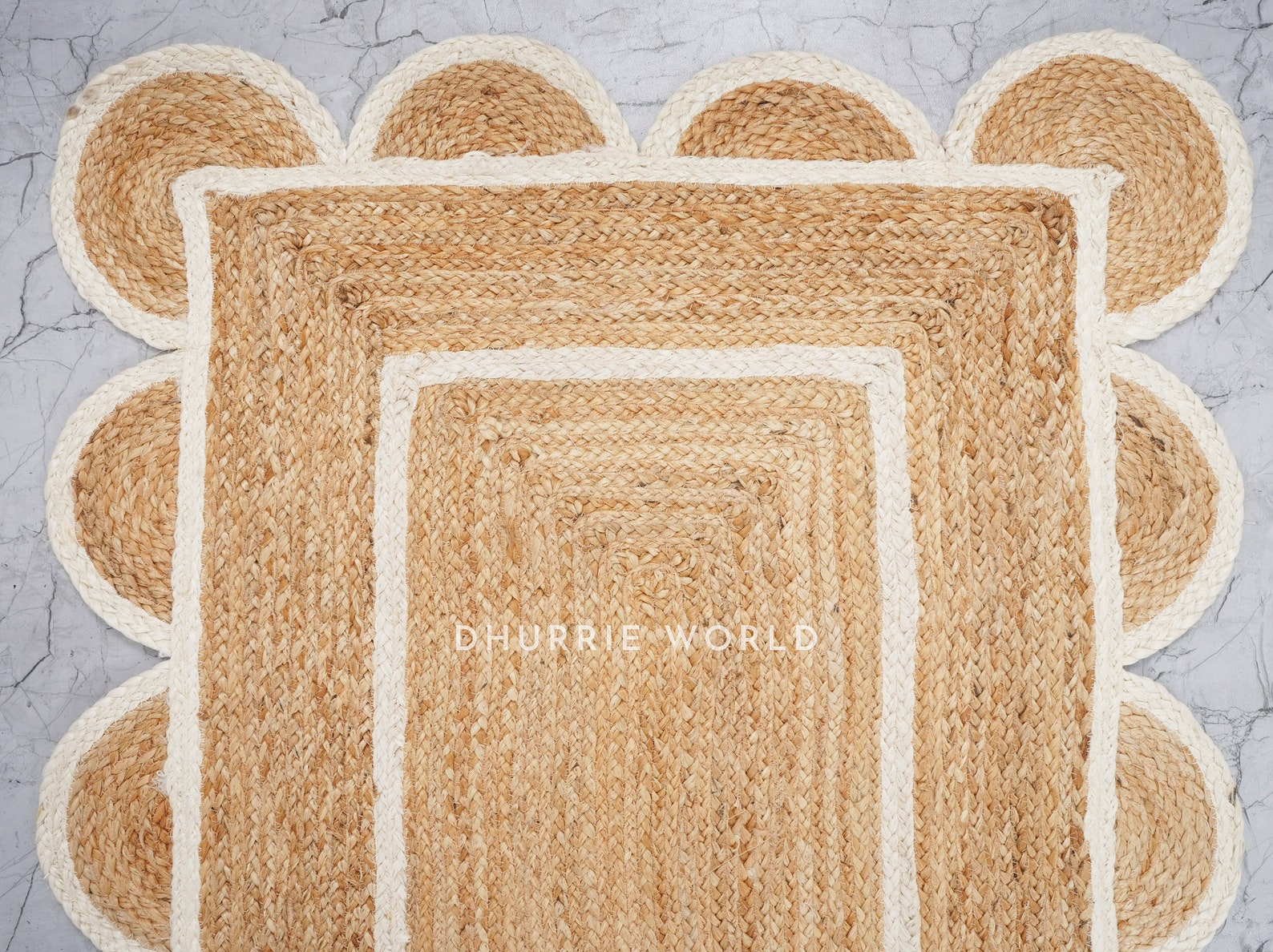 Scalloped Runner Rug Jute Scallop Rug off White Jute Runner - Etsy