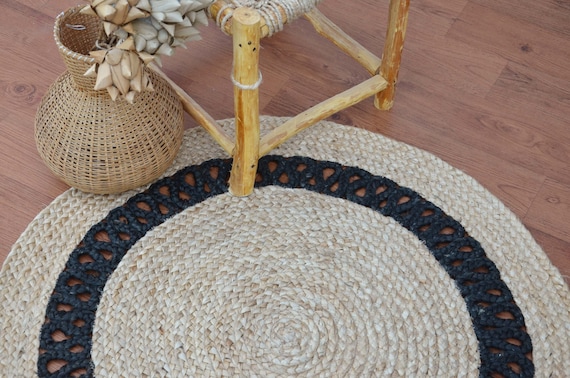 Circular Jute Rug Natural Fiber Rug Handmade Braided Rug Round - Etsy