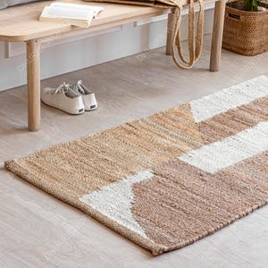 Natural Jute Rug, Boho Jute Rug, Custom Rug, Moroccan Rug, Aesthetic ...