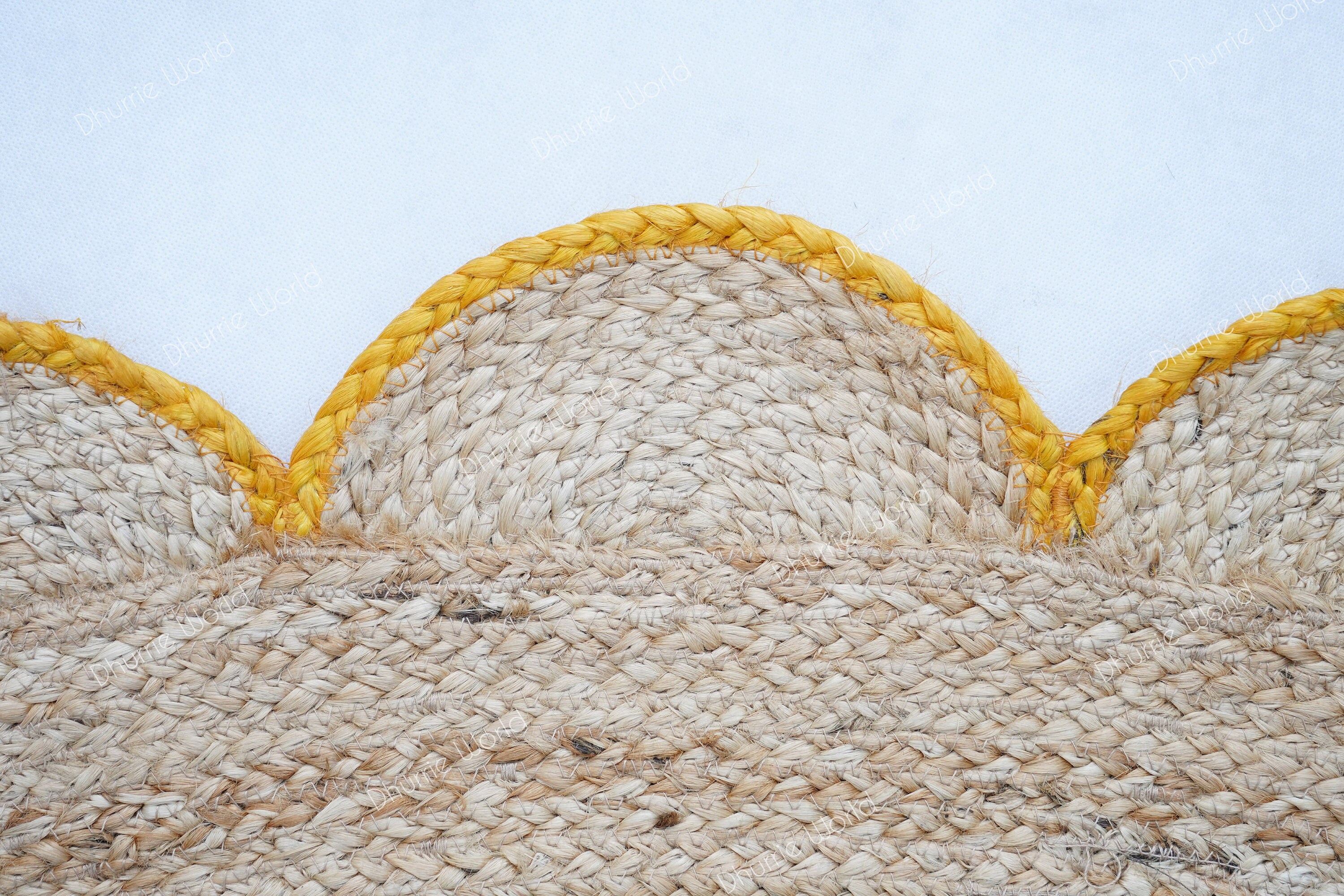 Natural Jute Scallop Round Rug Designer Bohemian Jute Area | Etsy