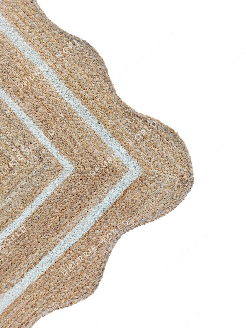 Natural Scalloped Jute Rug Scallop Pattern Rug Jute Shape - Etsy