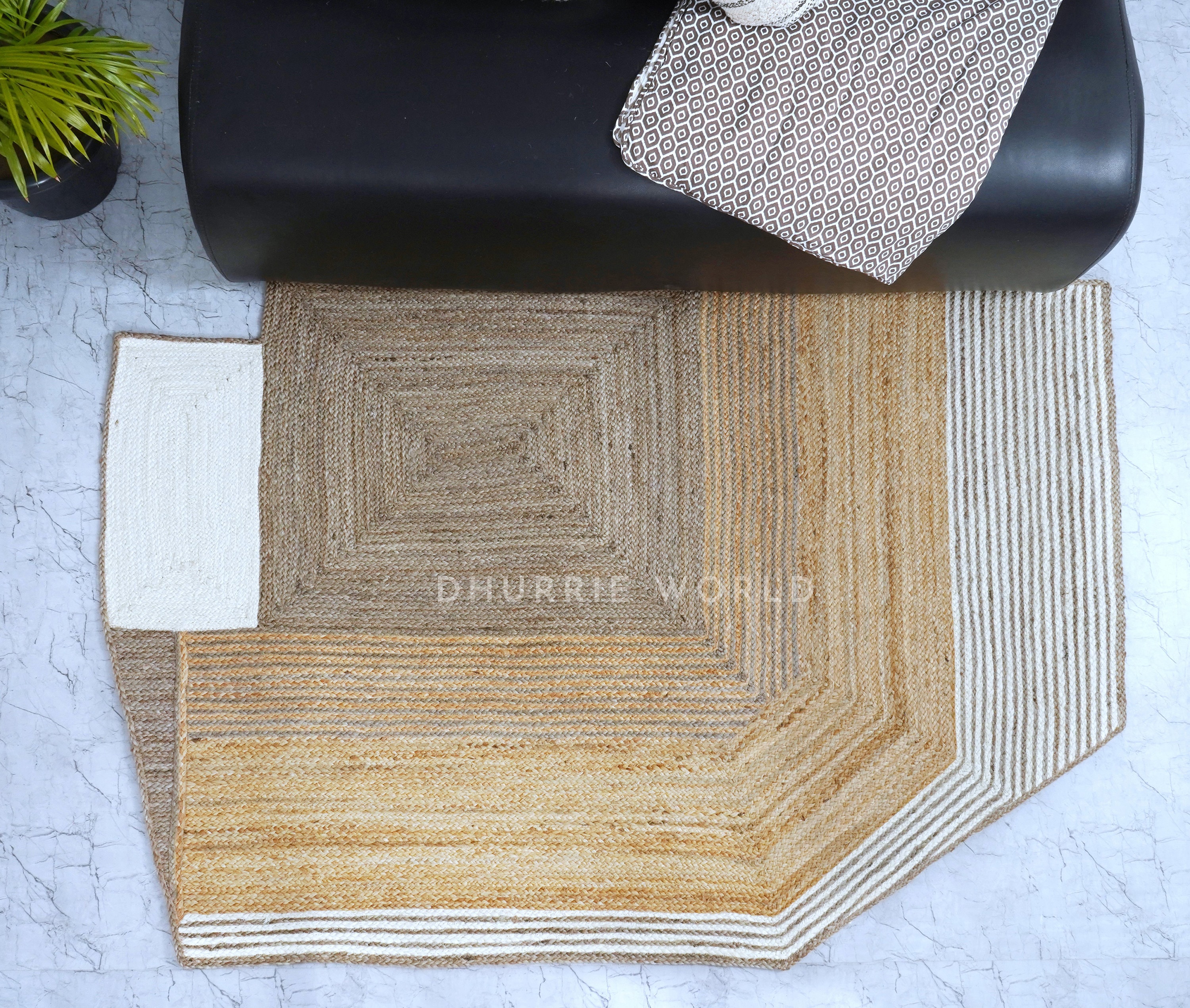 Jute Shape Rug, Modern Jute Rug, Irregular Shaped Rug, Indian Jute Area ...