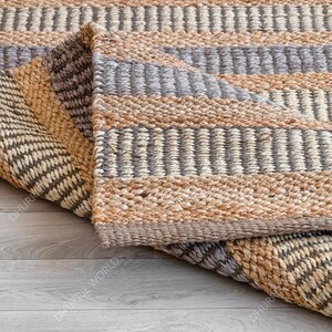 Natural Jute Rug, Boho Jute Rug, Custom Size Rug, Hallway Runner ...