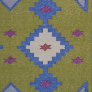Green Cotton Dhurrie Rug 3x5, Southwestern Rug, Ethnic Rug, Moroccan ...