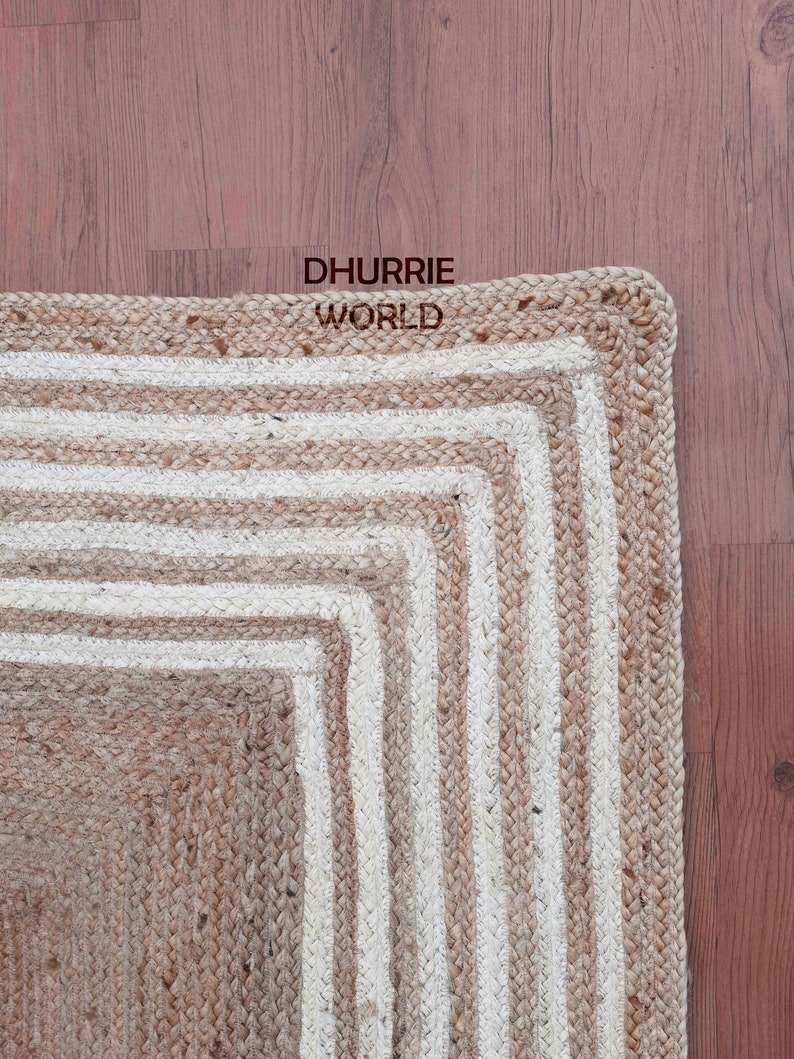 8x10 9x12 Natural Jute Braided Rug off White Jute Area Rug - Etsy