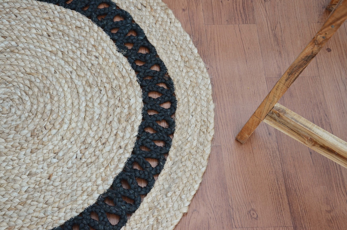 Circular Jute Rug Natural Fiber Rug Handmade Braided Rug Round - Etsy