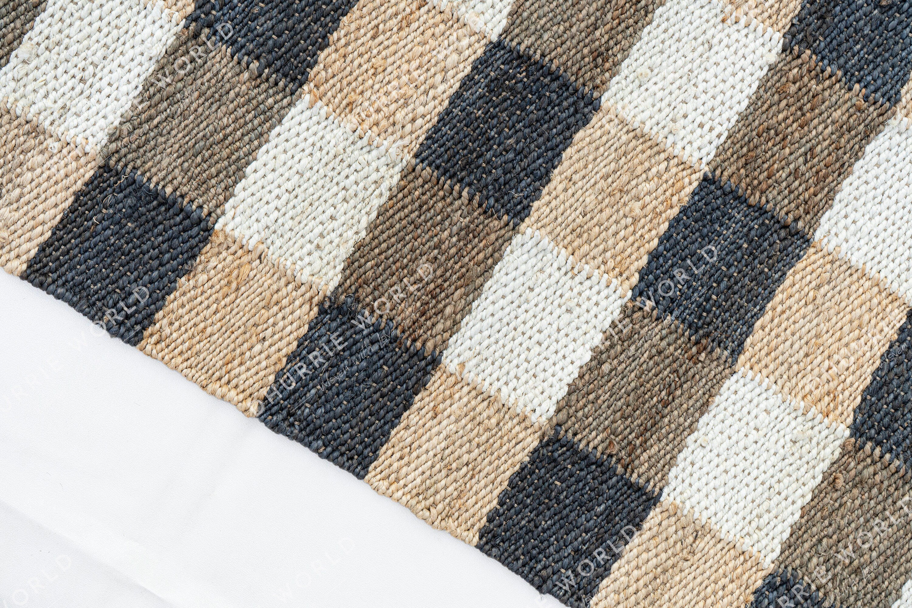 Checkered Jute Rug Natural Jute Rug Jute Runner Rug - Etsy