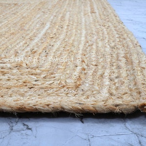 Natural Jute Area Rug, Boho Decor Rug, Custom Size Rug, Bohemian Jute ...