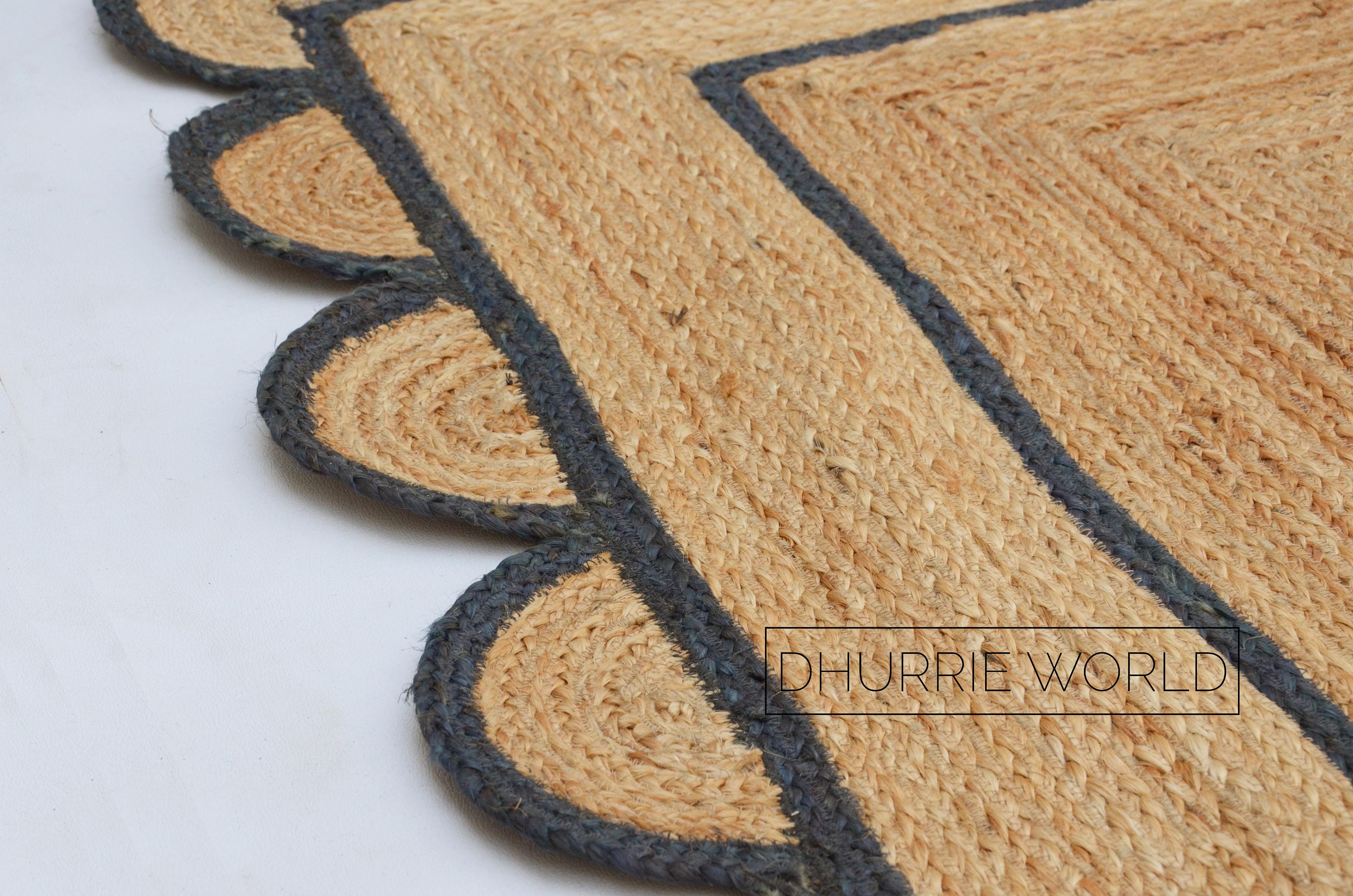Scallop Runner Rug Jute Scalloped Rug Jute Runner Rug - Etsy