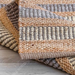 Natural Jute Rug, Boho Jute Rug, Custom Size Rug, Hallway Runner ...