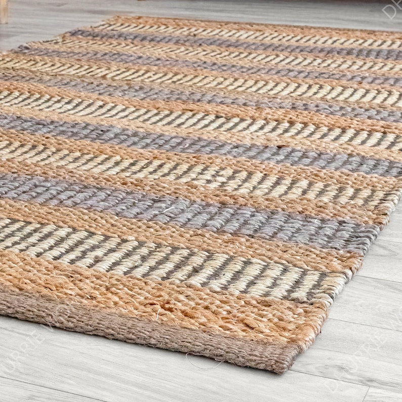 Natural Jute Rug, Boho Jute Rug, Custom Size Rug, Hallway Runner ...