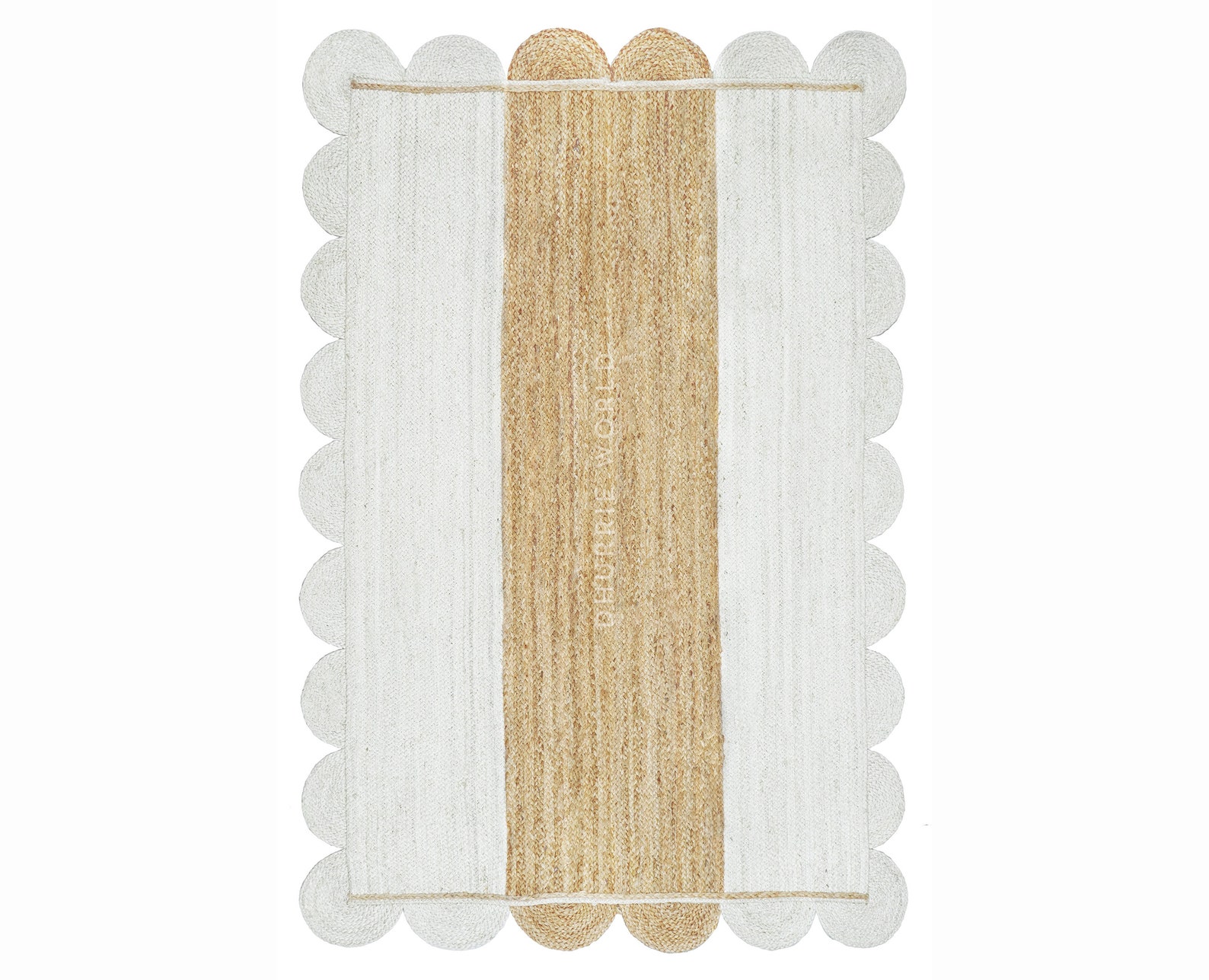 Natural Jute Scallop Rug Scalloped Jute Rug Boho Jute Rug - Etsy