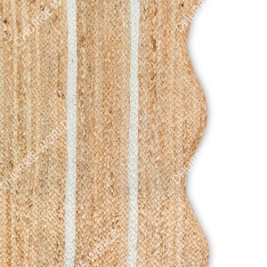Natural Scalloped Jute Rug, Scallop Pattern Rug, Jute Shape Rug ...