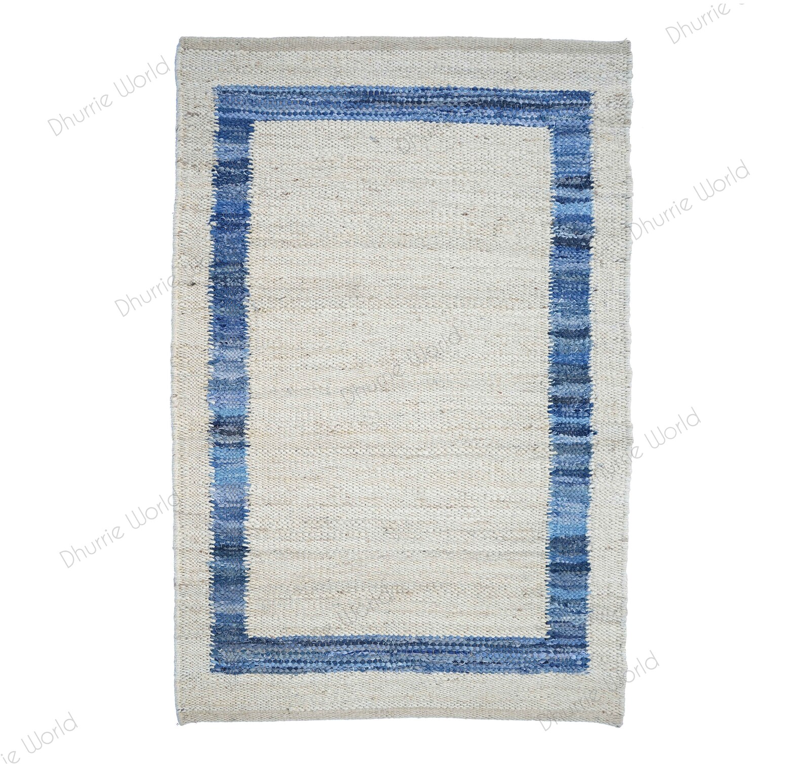 Bohemian off White Jute Bordered Rug Denim Jute Area Rug - Etsy