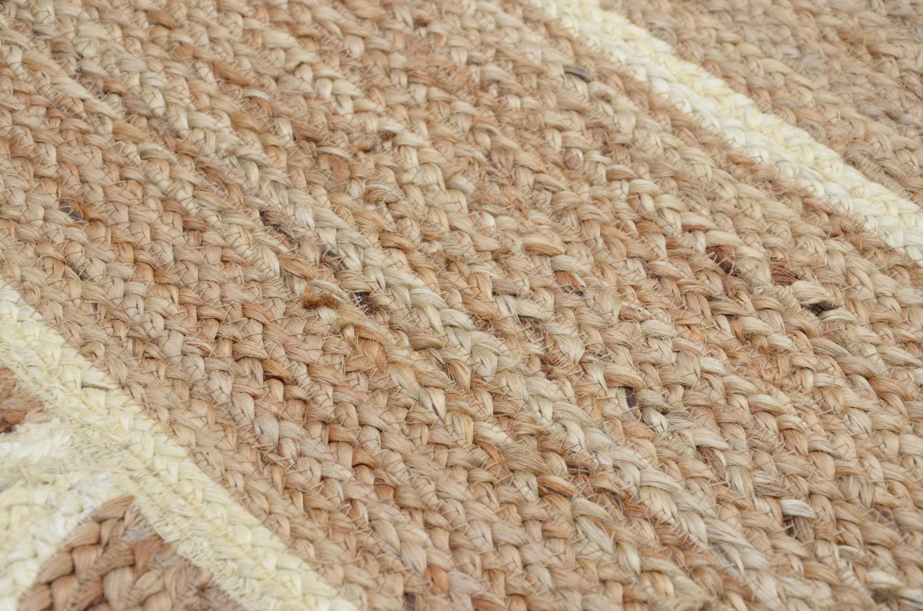 Scalloped Jute Rug Scallop Jute Rug off White Scalloped Rug - Etsy