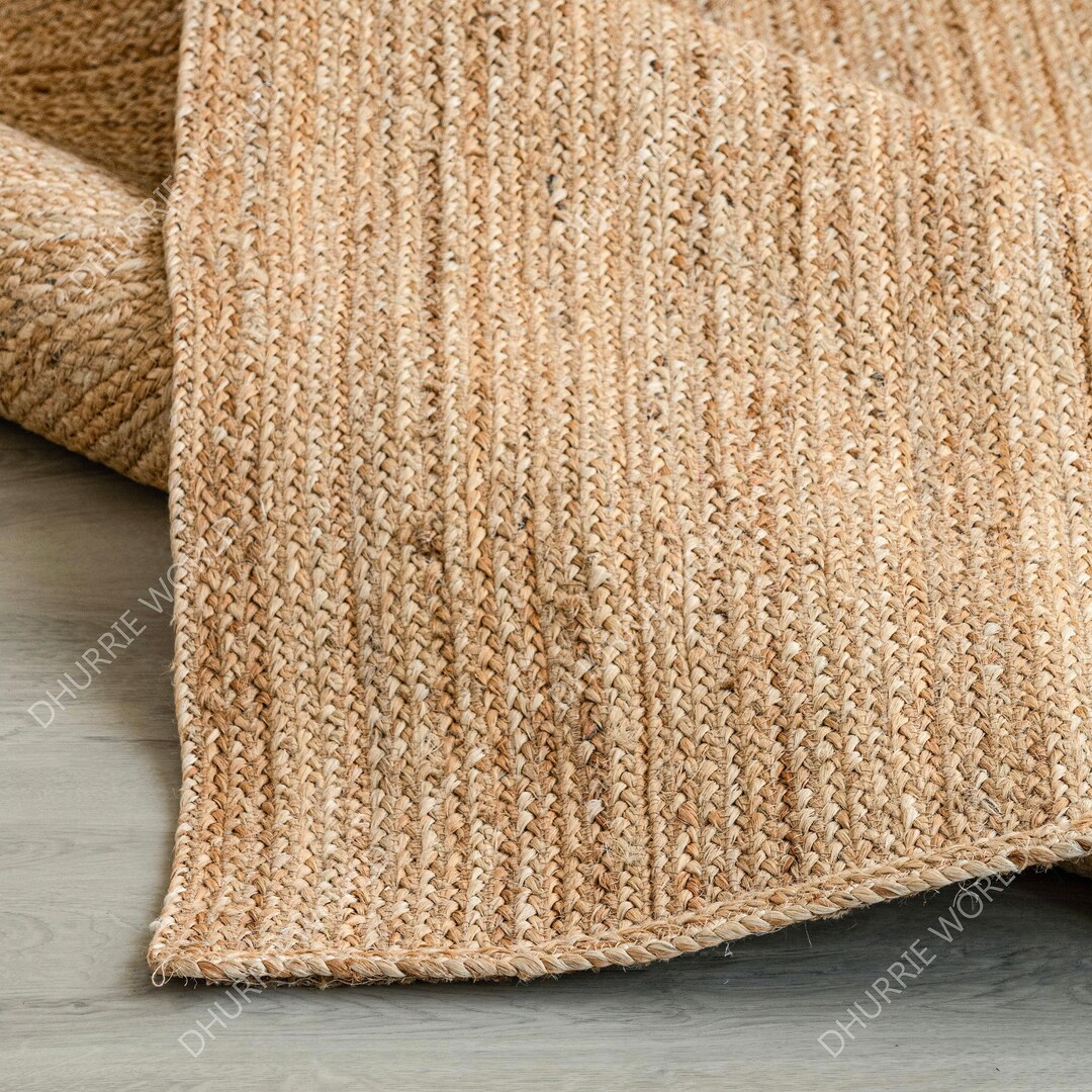 Natural Jute Area Rug, Custom Size Rug, Jute Rug 8x10, Bohemian Jute ...