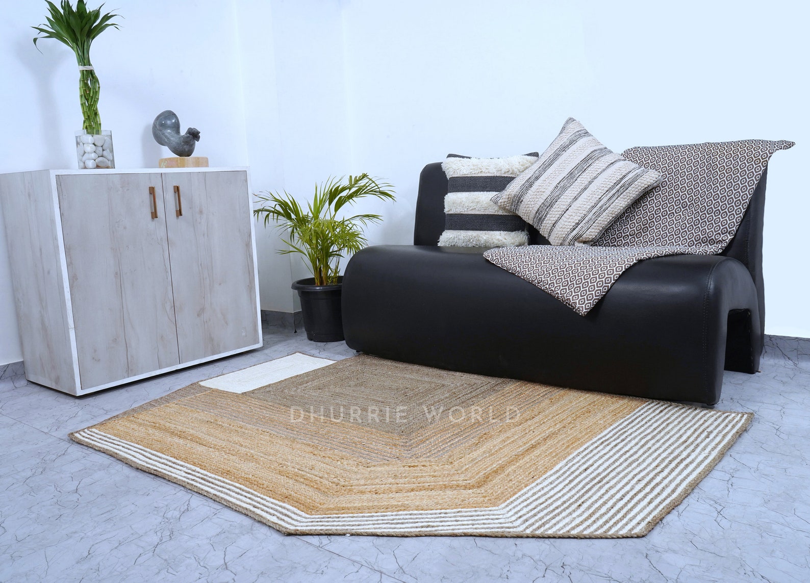 Jute Shape Rug, Modern Jute Rug, Irregular Shaped Rug, Indian Jute Area ...